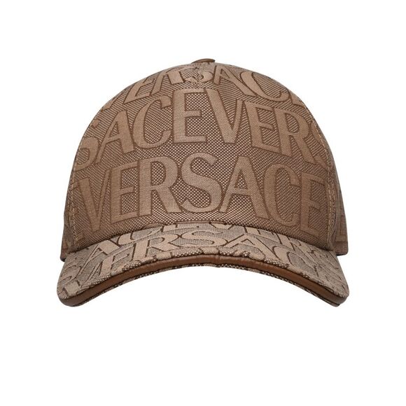 Versace | Bags | Versace Versace Versace Cap In Brown Cotton Blend ...